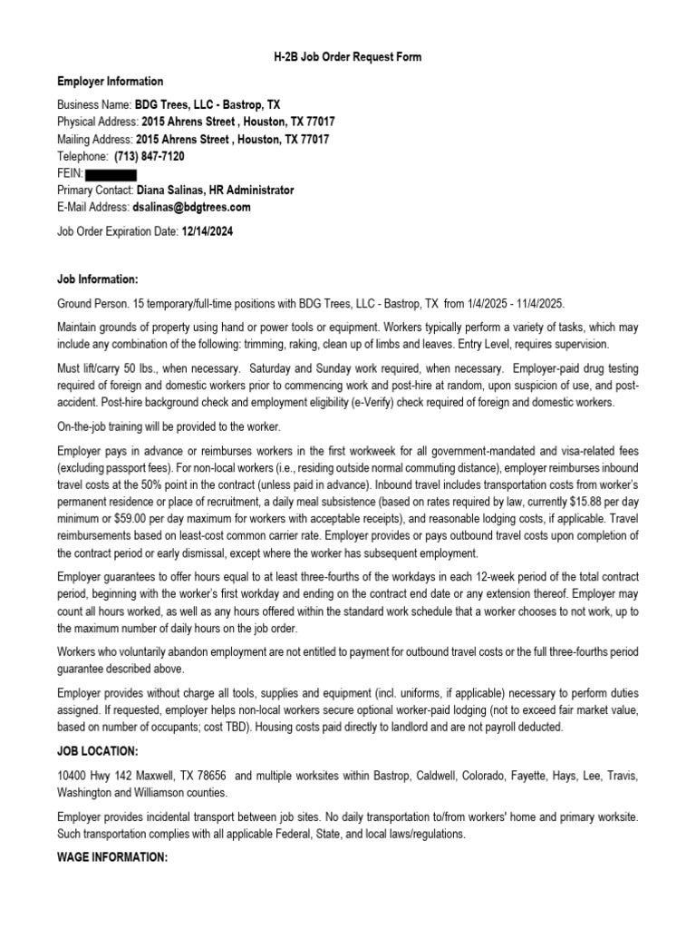 H-400-24291-412611 | PDF | Employment | Workweek And Weekend