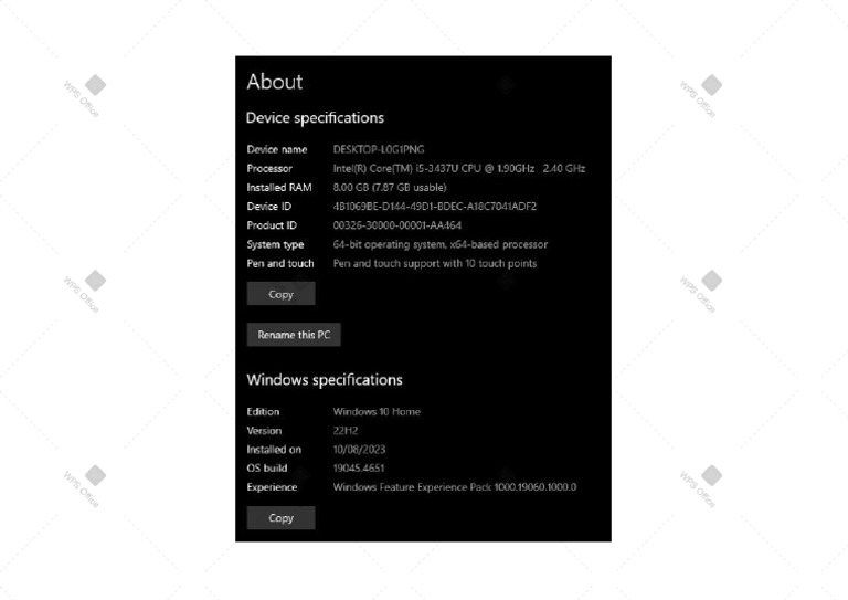 PC Details | PDF