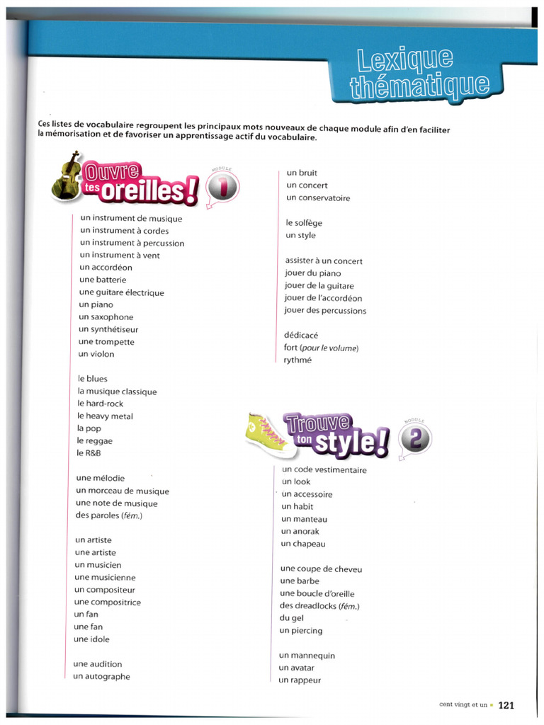 Lexique thématique - - Adosphère 3 - Méthode | PDF