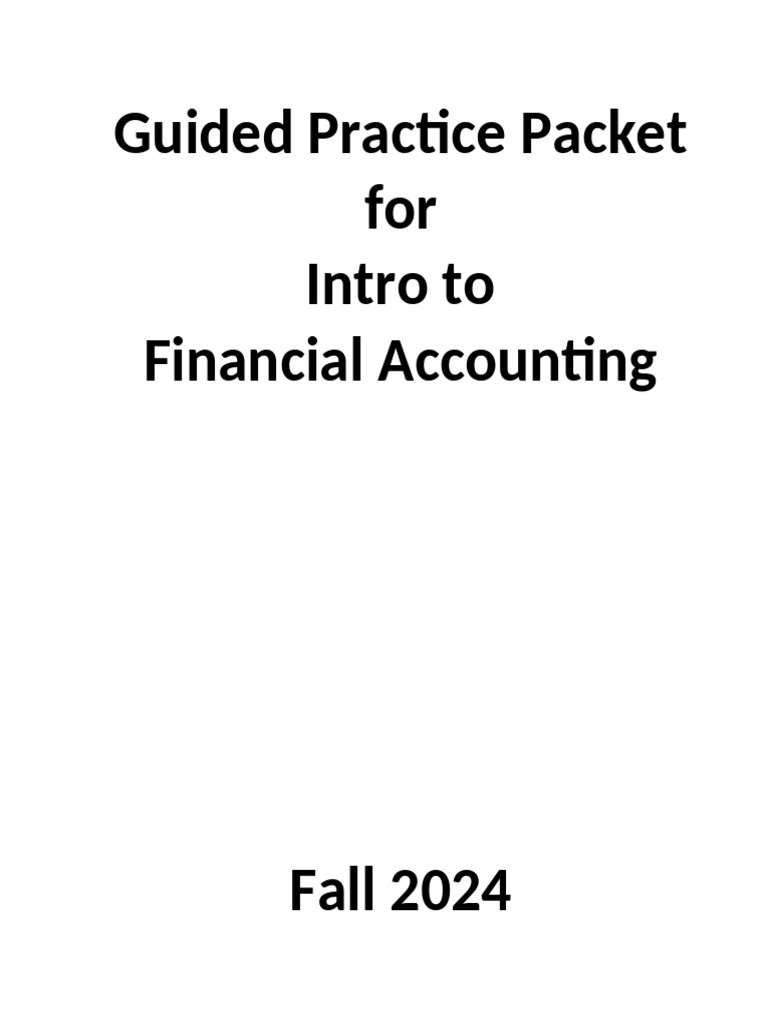 Packet Guided Practice | PDF | Debits And Credits | Equity (Finance)