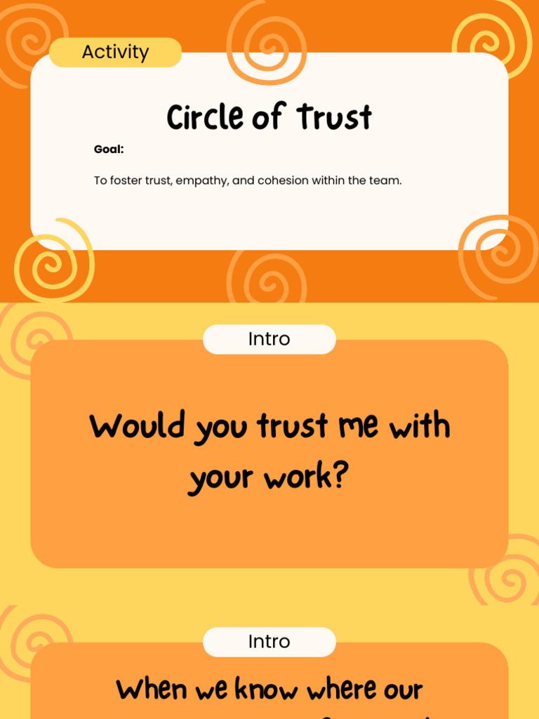 Circle of Trust Team Building Activity | PDF
