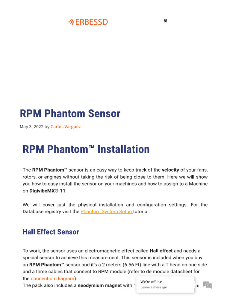 RPM Phantom Sensor - ERBESSD INSTRUMENTS | PDF