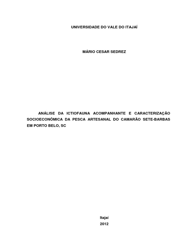 Mario Cesar Sedrez | PDF | Brasil | Região litorânea