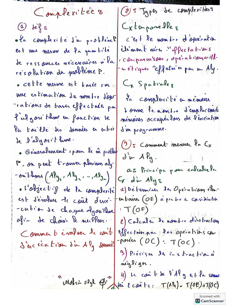 Mon Resumée (La Complexité) | PDF