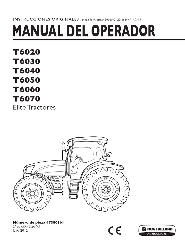 Manual Del Operador: T6020 T6030 T6040 T6050 T6060 T6070 | PDF | Hertz ...
