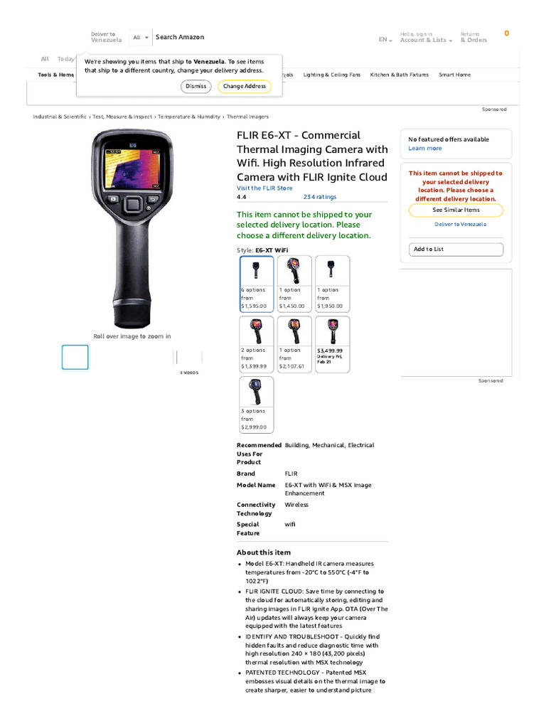 FLIR E6-XT - Commercial Thermal Imaging... Ra With FLIR Ignite Cloud - Amazon | PDF