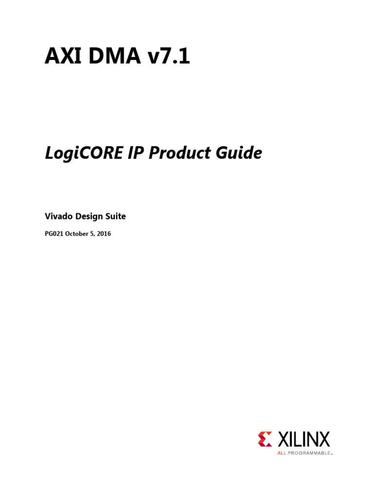 AXI DMA v7.1 Product Guide | PDF | Input/Output | Computer Engineering