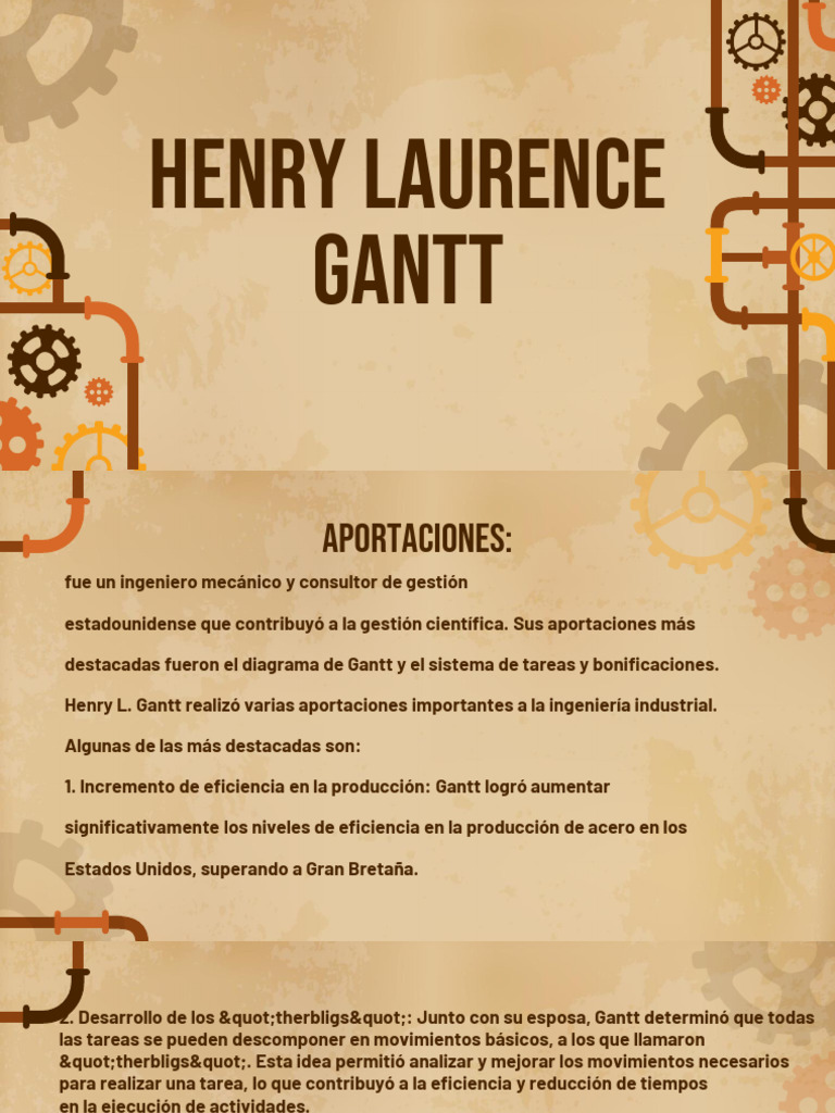 Aportaciones de Henry Gantt a la Ingeniería | PDF | Ingeniería Industrial
