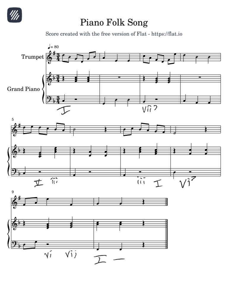 Piano Folk Song | PDF