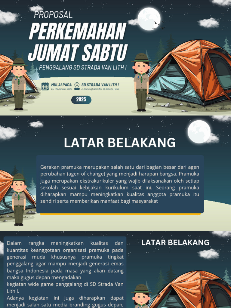 Biru Dan Hijau Ilustrasi Banner Jambore Hari Pramuka | PDF