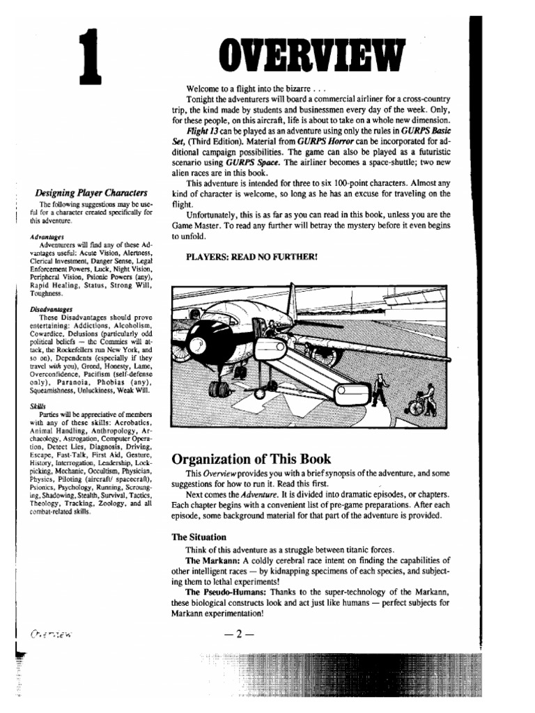 GURPS - Adventure - Flight 13 - Horror | PDF