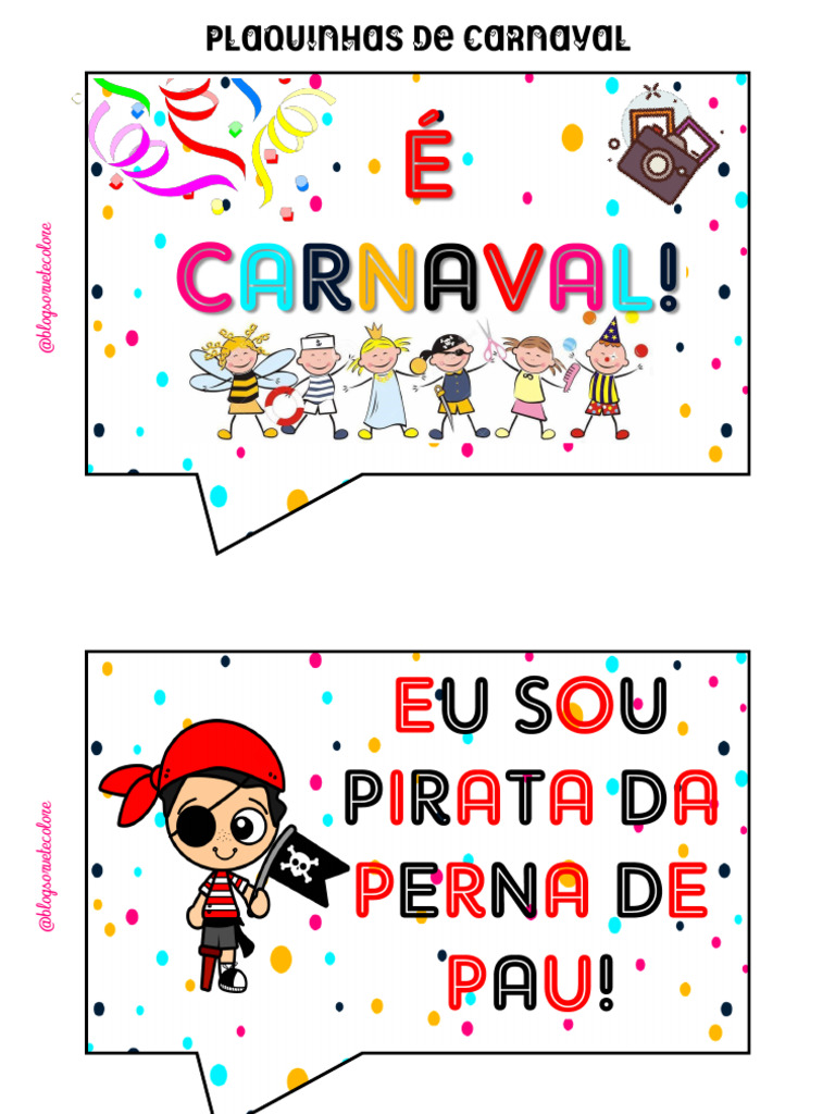 Plaquinhas Carnaval | PDF