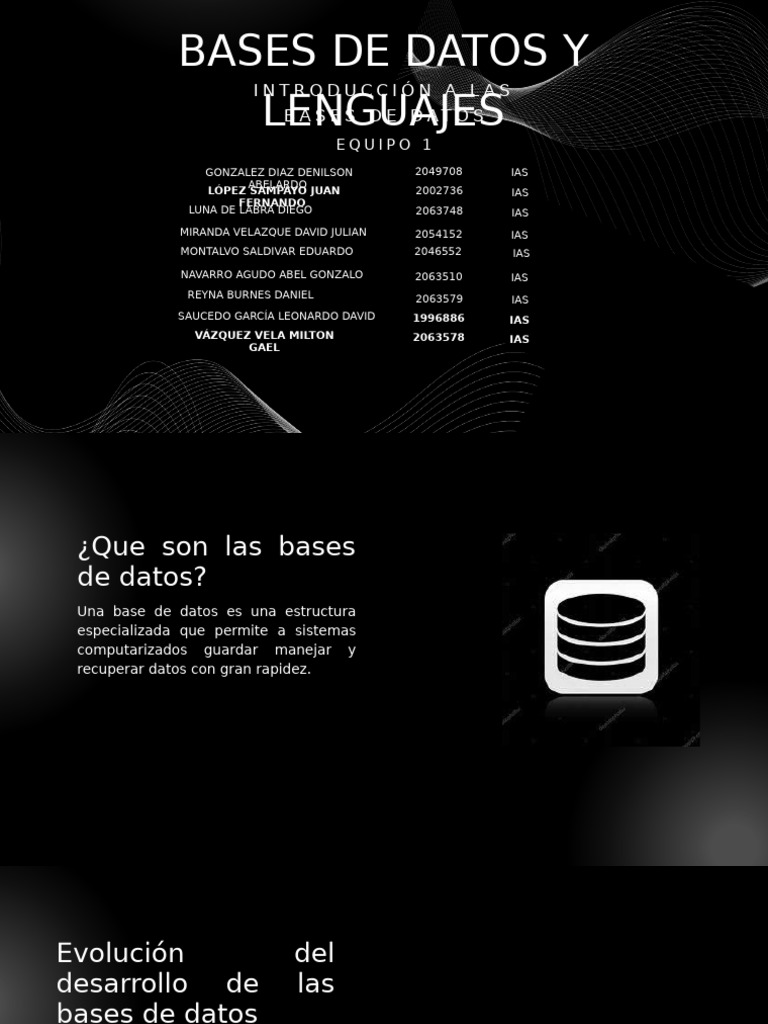 Cap1 Basededatos Eq1 | PDF | Bases de datos | Datos