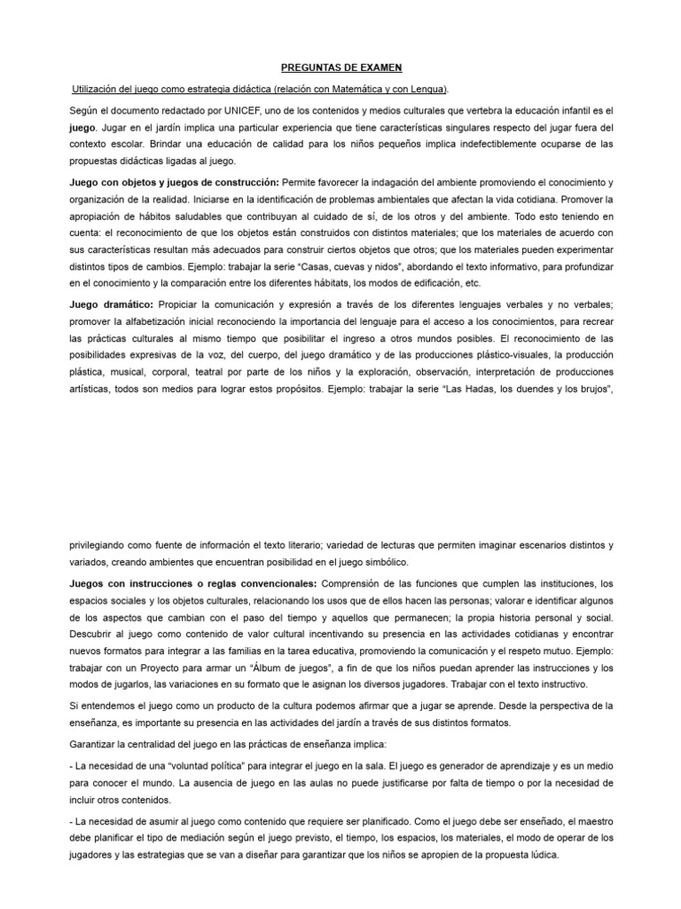 Preguntas de Examen - Unidad 4 - Lengua | PDF | Literatura | Enseñando