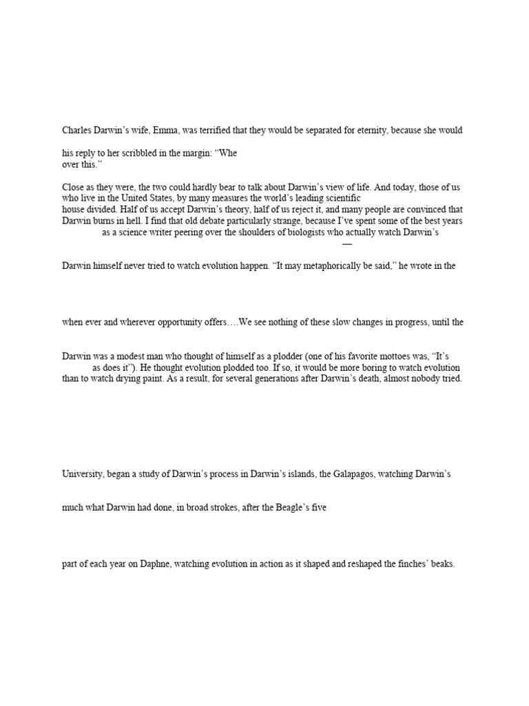 Evolution in Action ACCESS | PDF | Evolution | Natural Selection