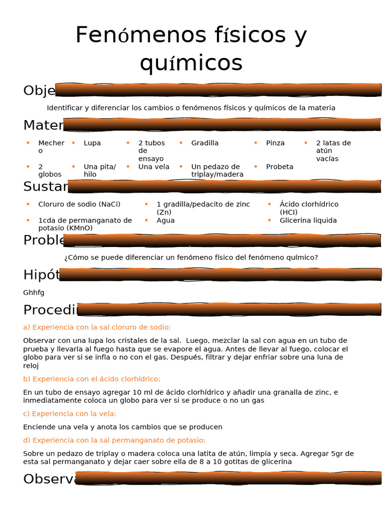 Fenómenos Físicos y Químicos | PDF