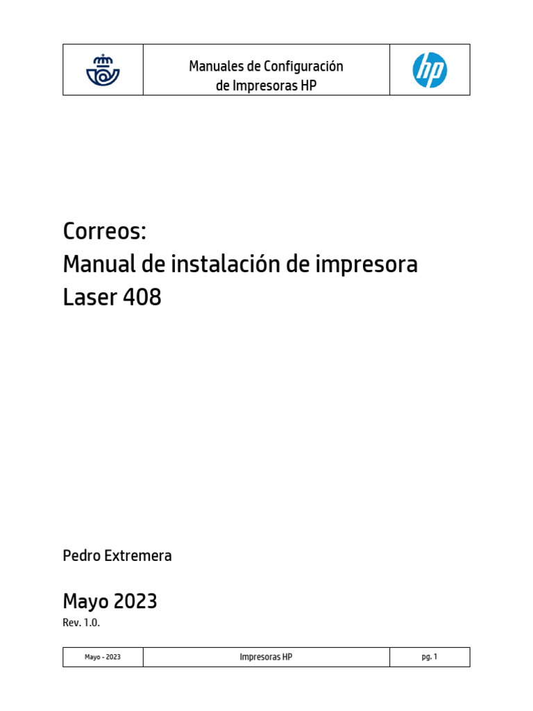 Manual de Instalacion de Impresora Laser 408 | PDF