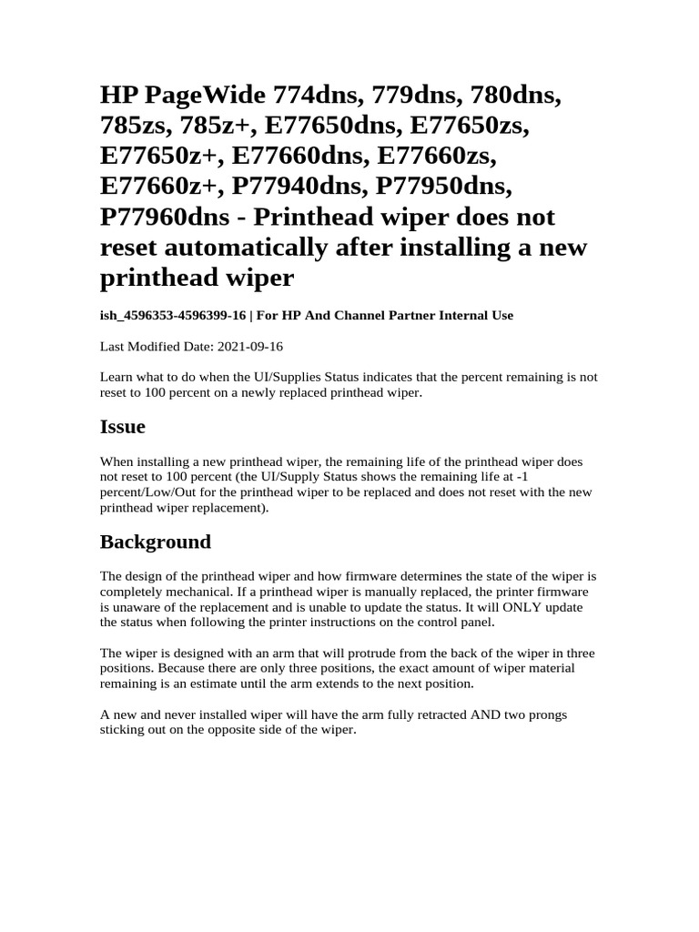 Reset Wiper | PDF | Printer (Computing) | Computing