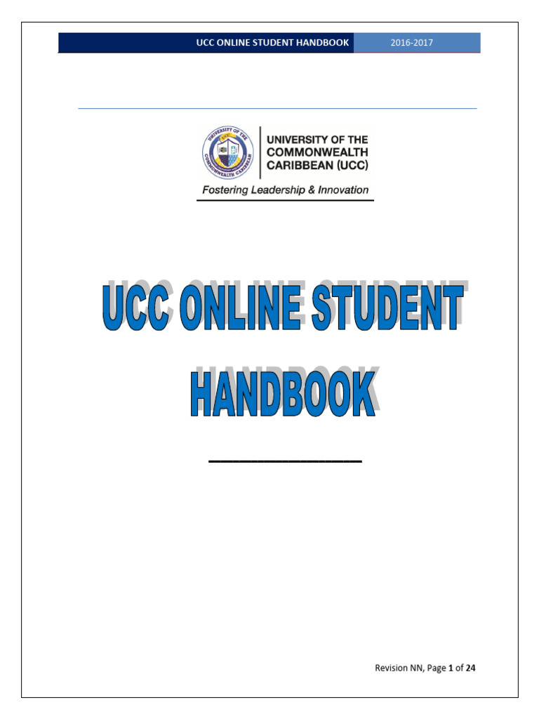 UCC Online Student Handbook 2016-2017 | PDF | Internet Forum ...