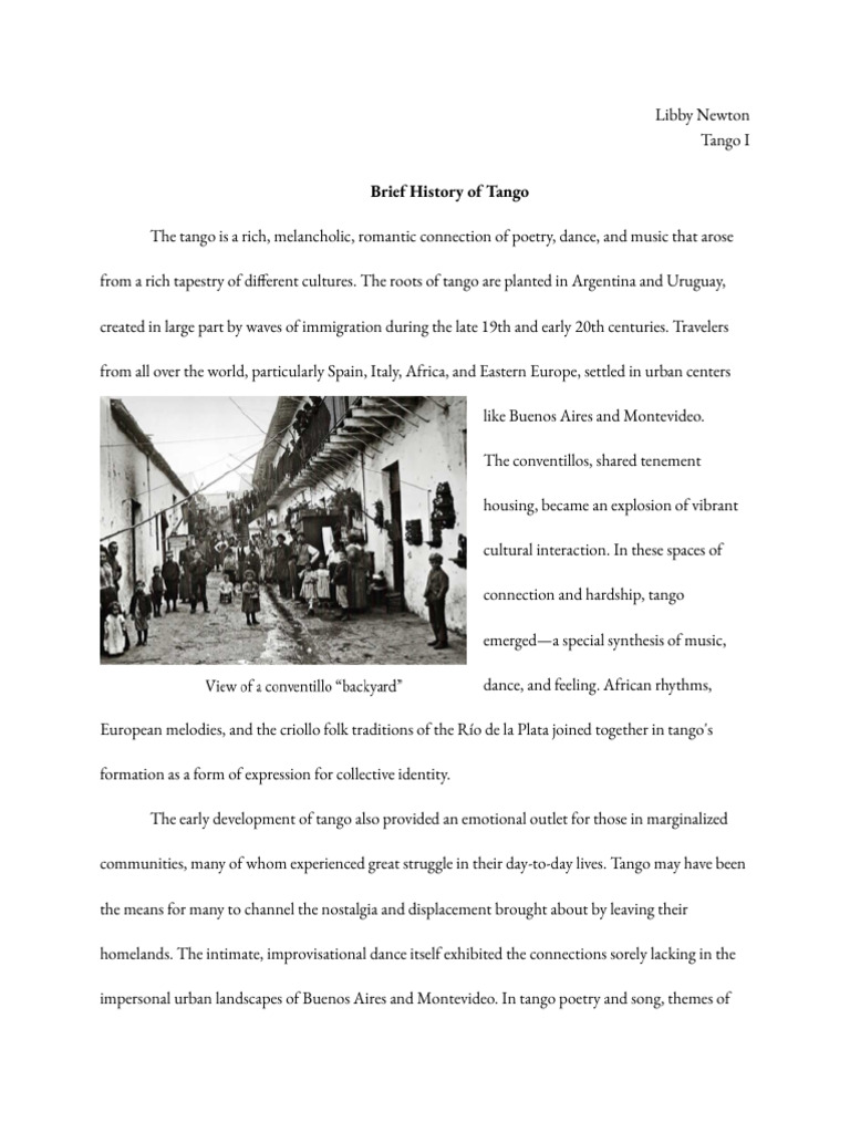 Tango Paper | PDF | Tango | Dances