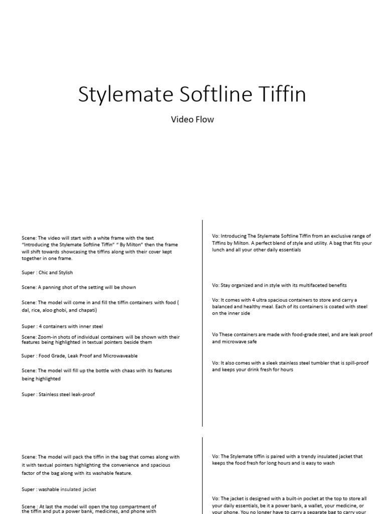 Style Mate Tiffin Revised Script | PDF