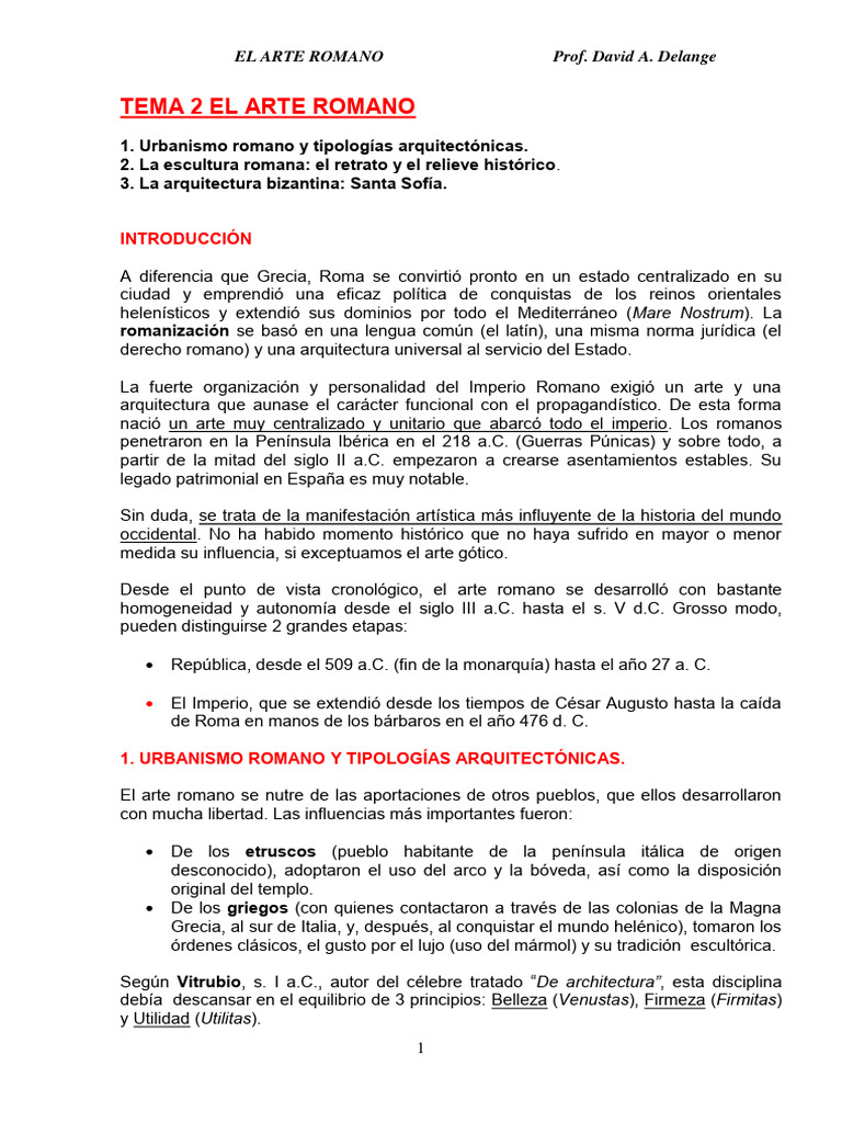 APUNTES Unidad 2 El Arte Romano (Actualizado) | PDF | imperio Bizantino ...