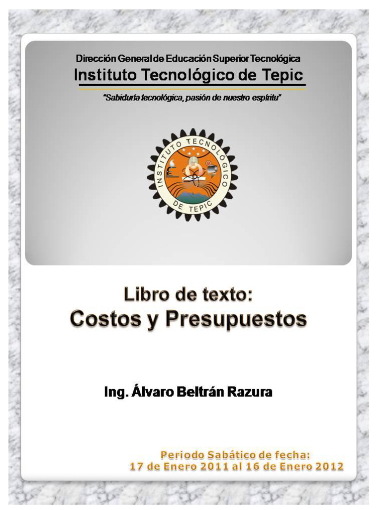 Costos y Presupuestos 2 | PDF | Presupuesto | Bienes
