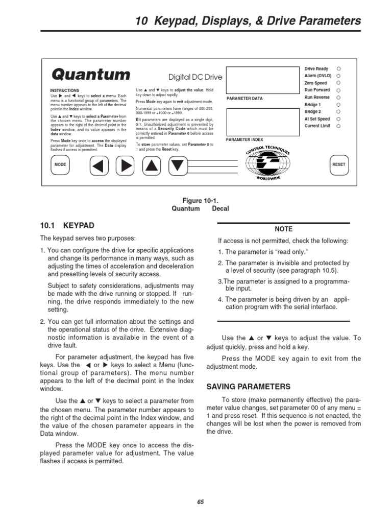 10-Keypad, Displays, & Drive Parameters | PDF | Parameter (Computer Programming) | Computing