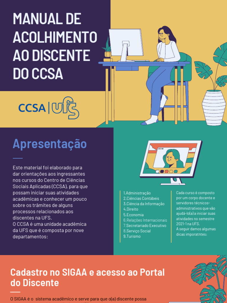 Acolhimento ao Discente do CCSA UFS | PDF