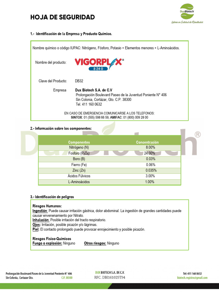 Hs Vigorplex 8-24-00 | PDF | Agua