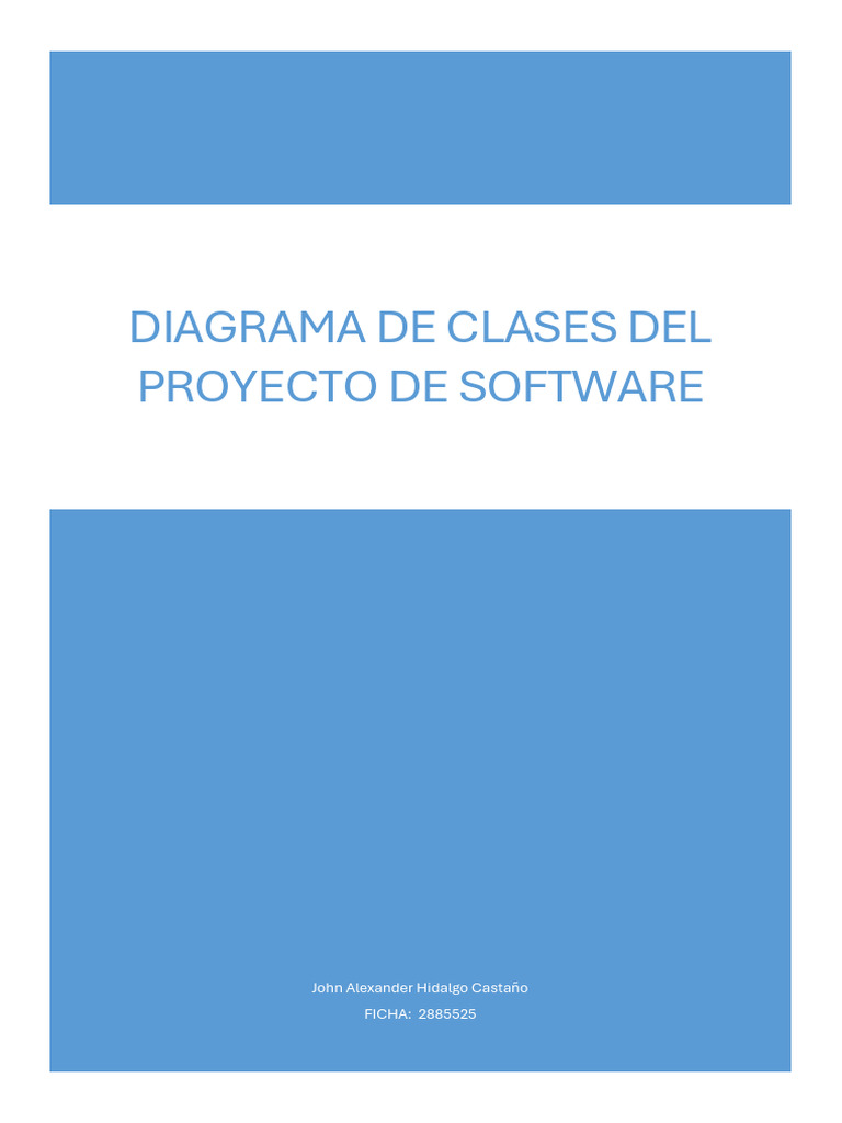 DIAGRAMA DE CLASES DEL PROYECTO DE SOFTWARE | PDF | Software | Objeto (informática)