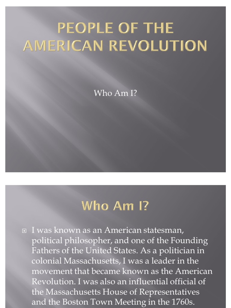 People of The American Revolution | PDF | History