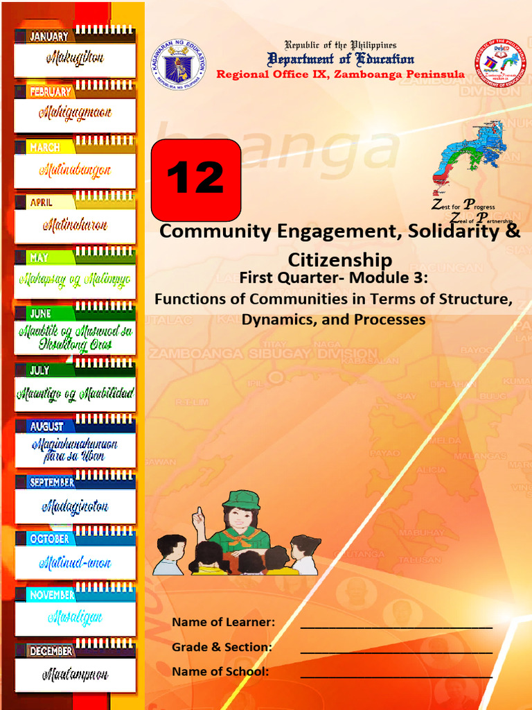 CESC12 Q1 M3 Functions of Communities-Output | PDF | Power (Social And Political) | Community