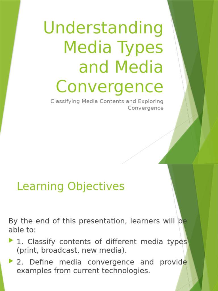 Media Types and Convergence Explained | PDF | Mass Media ...