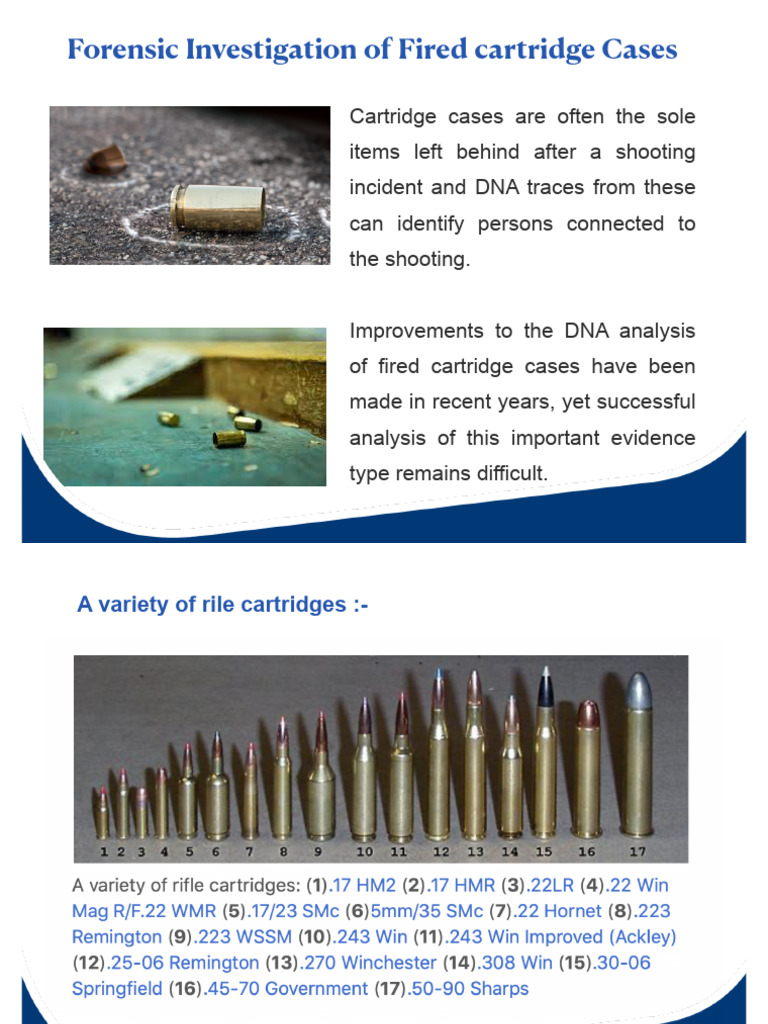 Forensic Investigation of Fired Cartridge Cases | PDF | Cartridge ...
