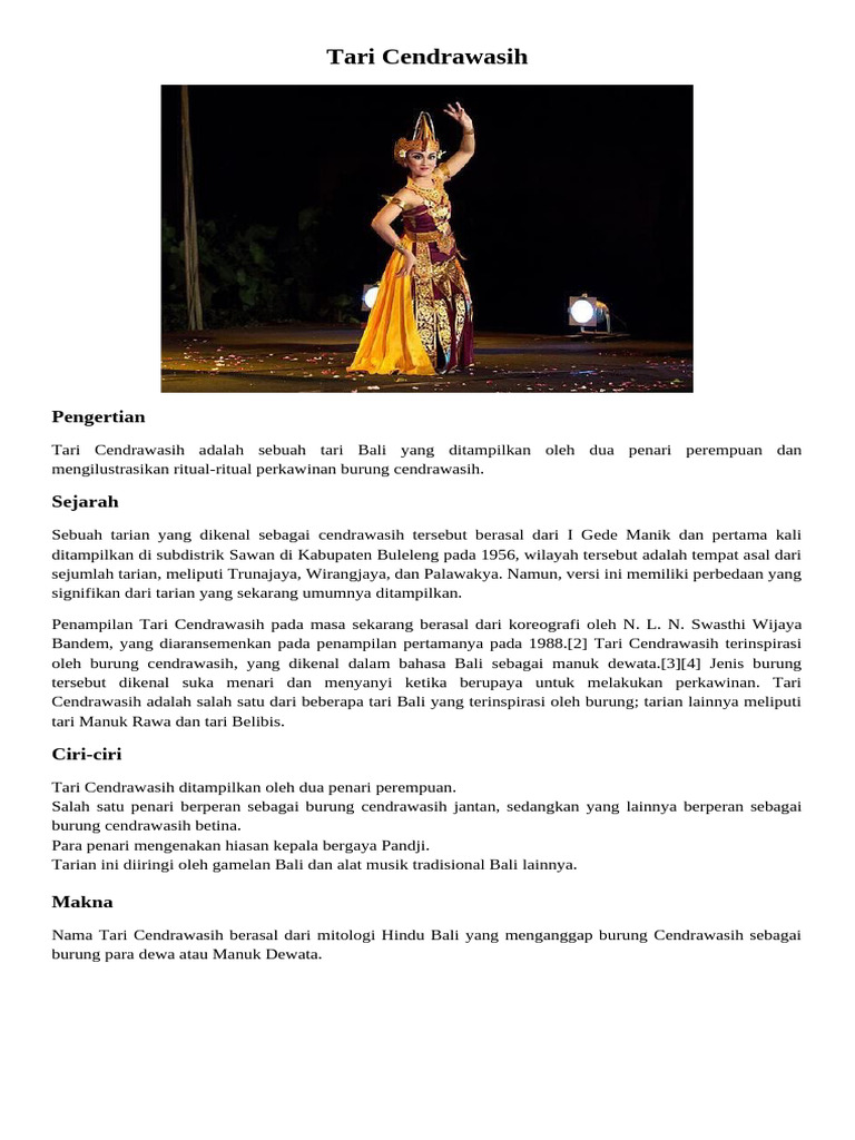 Tari Cendrawasih | PDF