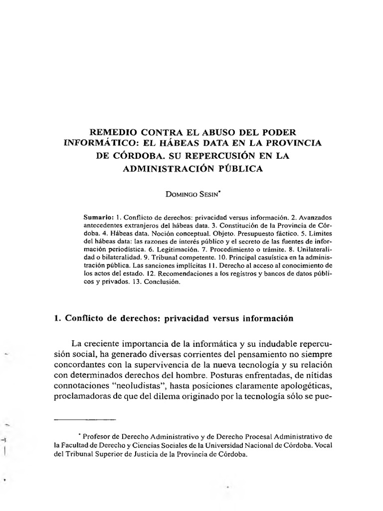 Admin, Remedio Contra El Abuso Del Poder | PDF | Privacidad | Justicia