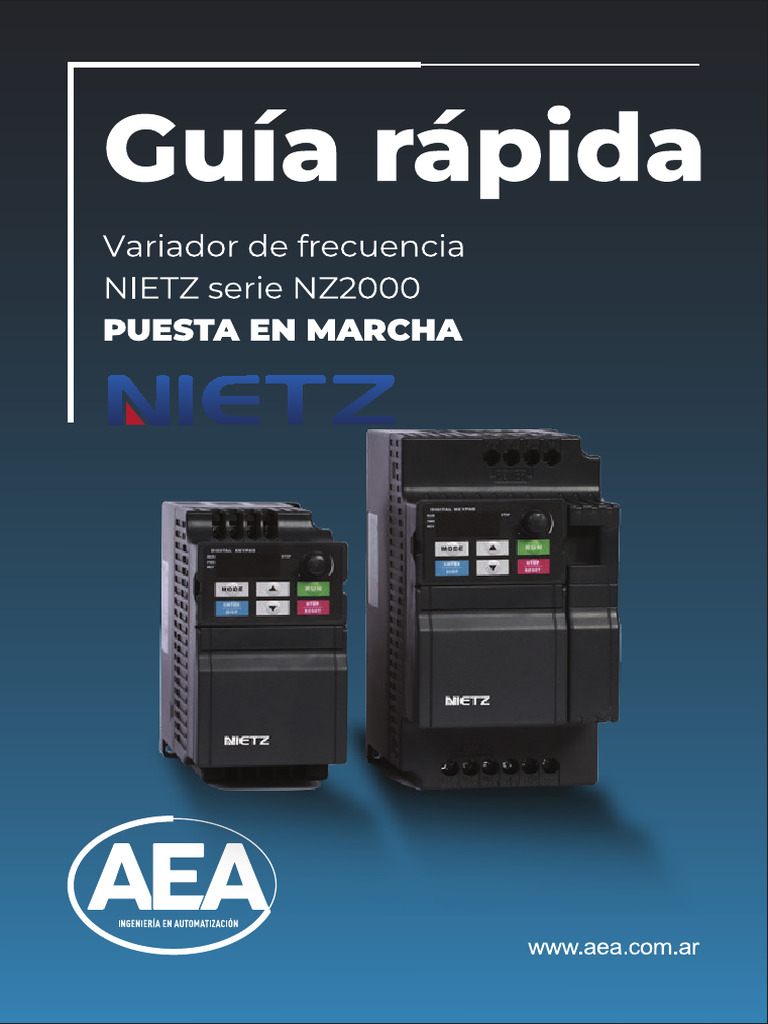 Guia Rapida Variador Frecuencia Nietz | PDF