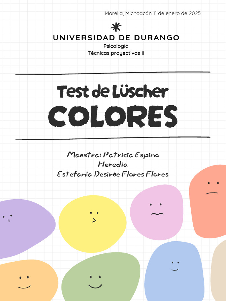 Test de Lüscher: Psicología del Color | PDF | Sicología | Las emociones