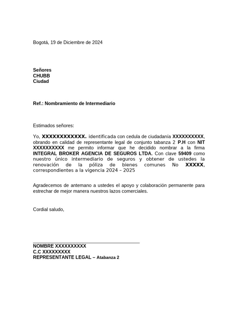 Nombramiento de Intermediario Atabanza 2 | PDF