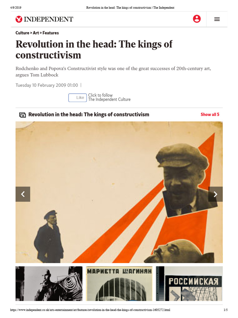 Revolution in The Head - The Kings of Constructivism - The Independent ...