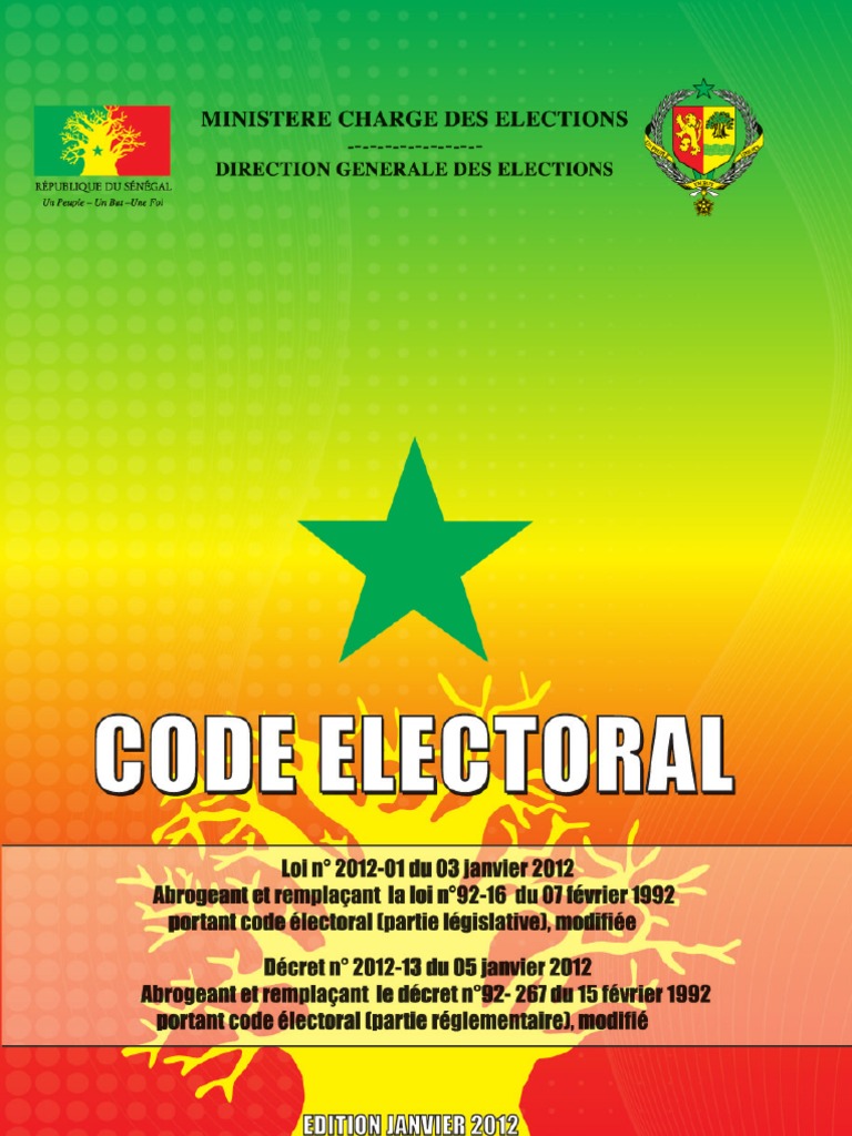 Code Electoral Du Sénégal 2012 | Communes de France | Droit statutaire Code Electoral Du Sénégal 2012 | Communes de France | Droit statutaire