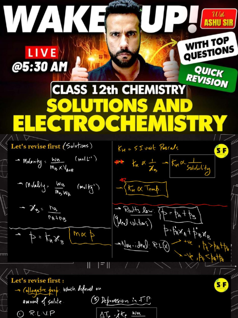Wake Up With Ashu Sir 12TH CHEMISTRY | PDF