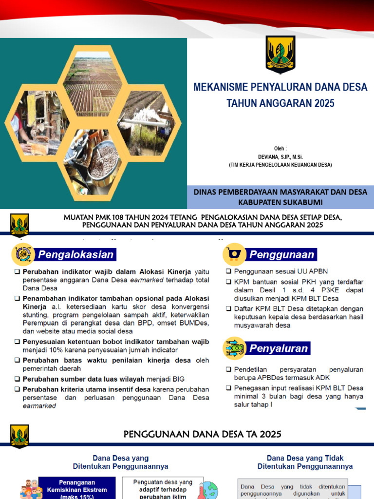 Mekanisme Penyaluran Dana Desa TA 2025 | PDF