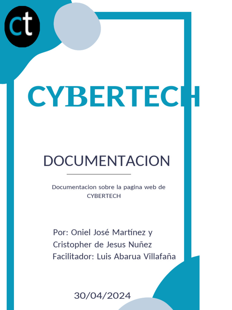 Documentación Pagina Web CYBERTECH | PDF | Red mundial | Internet y web