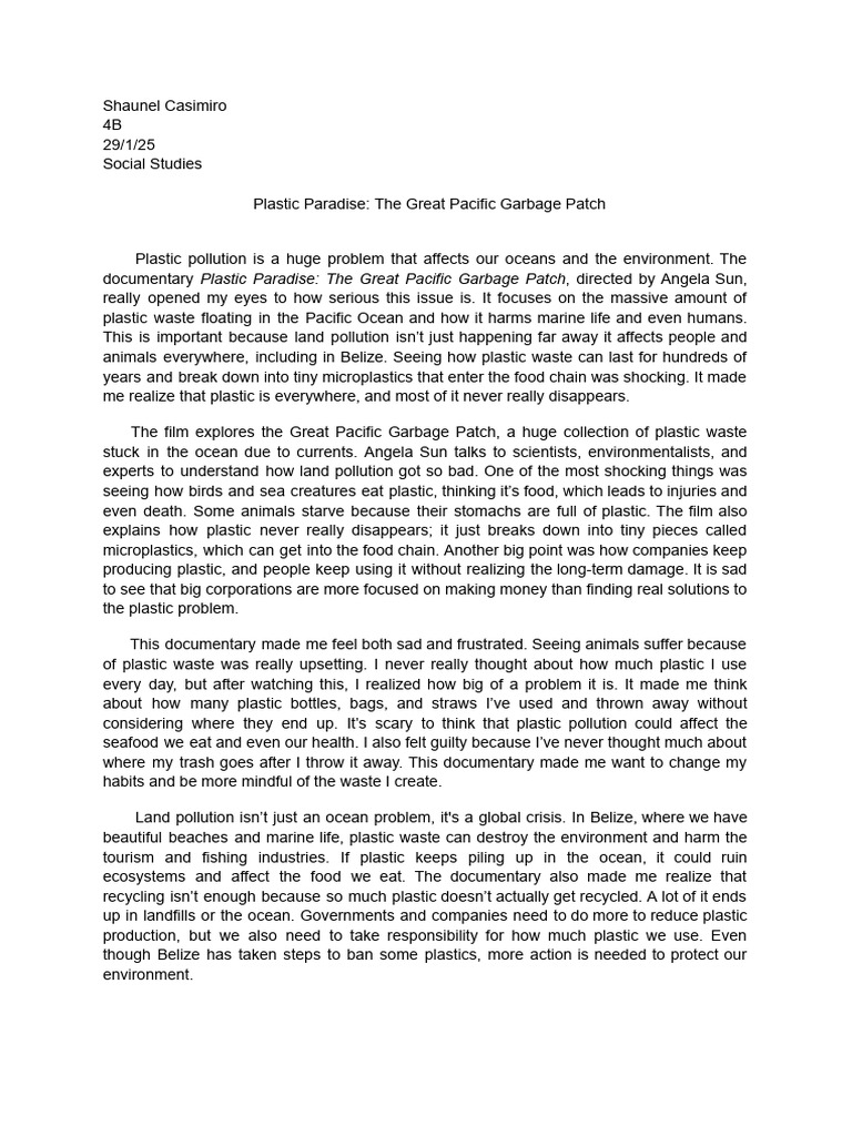 Pacific Paradise - The Great Pacific Garbage Patch | PDF | Recycling ...