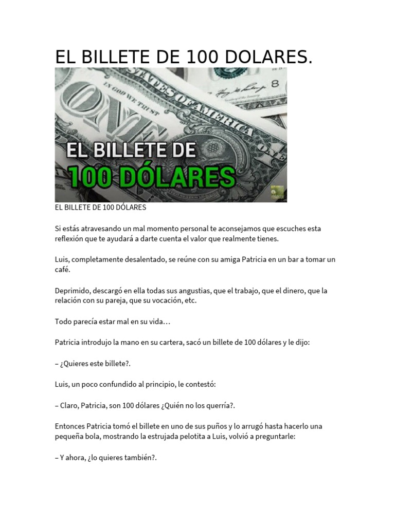 El Billete de 100 Dolares | PDF