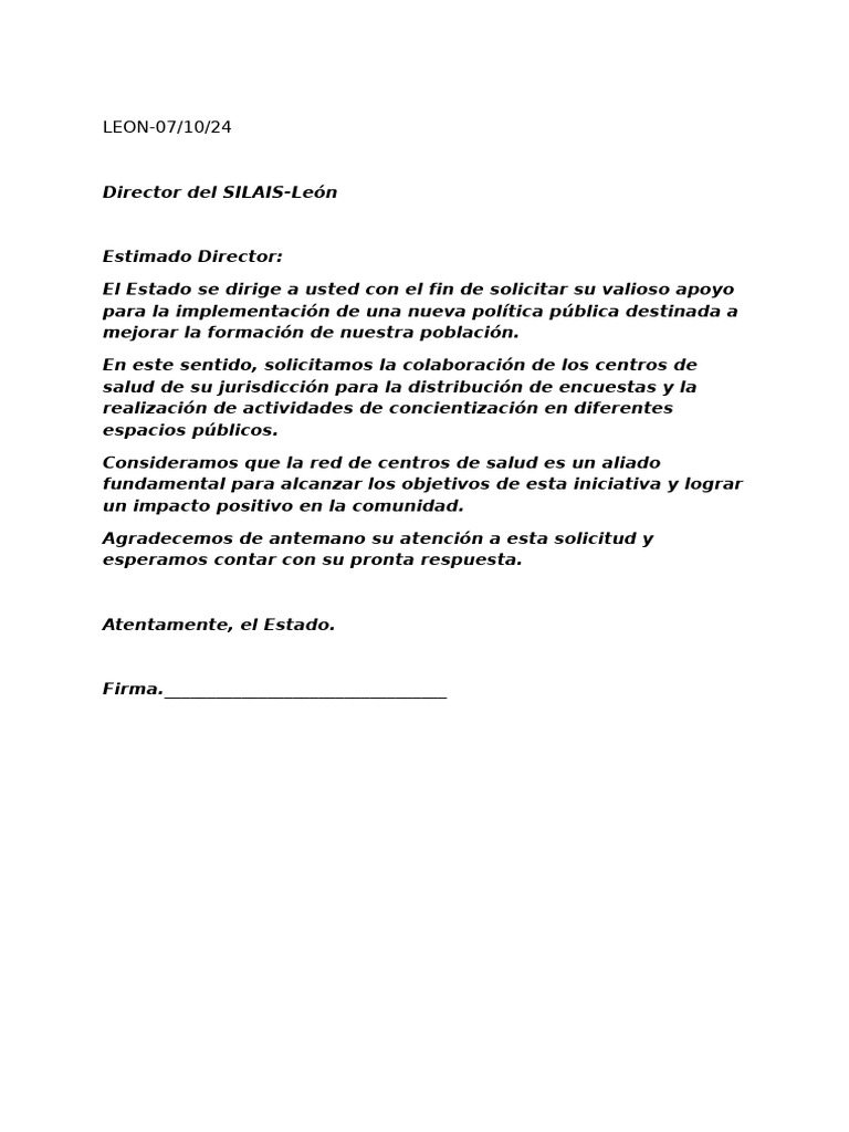 Apoyo de SILAIS-León en Nueva Política | PDF