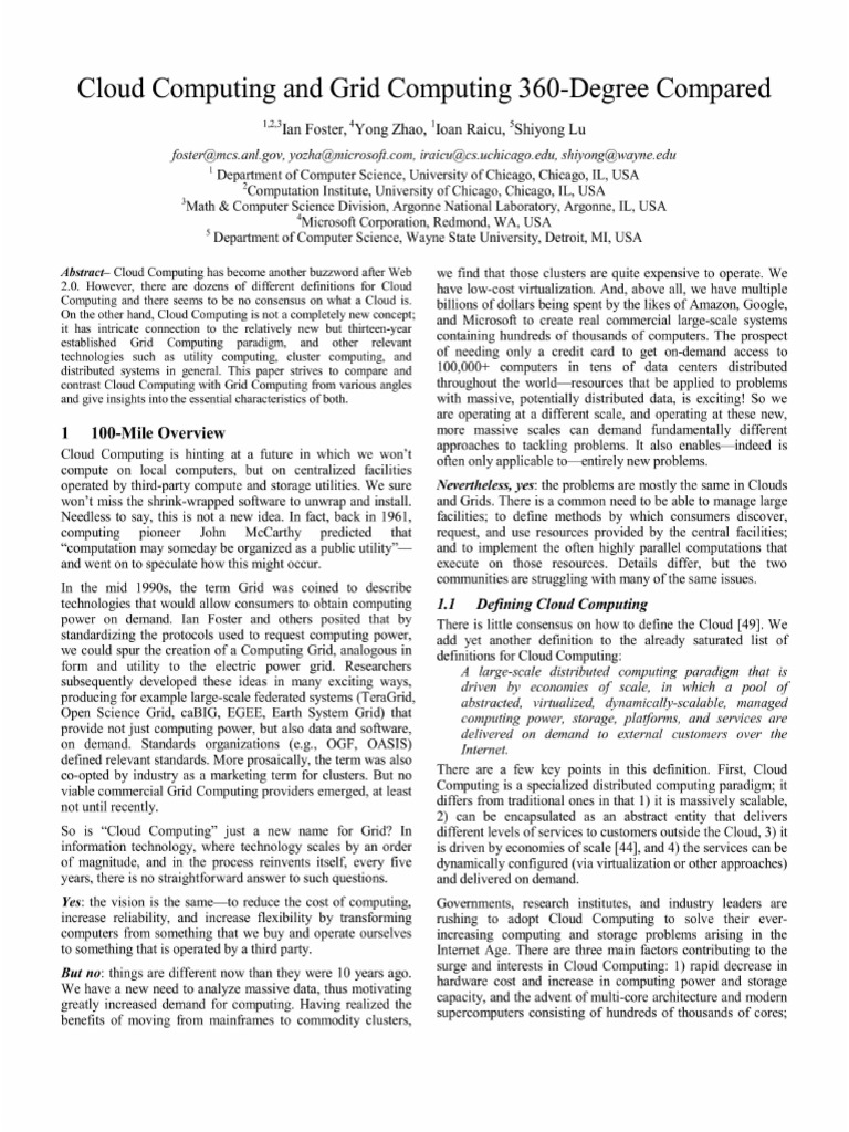 HPC Paper1 | PDF | Cloud Computing | Grid Computing