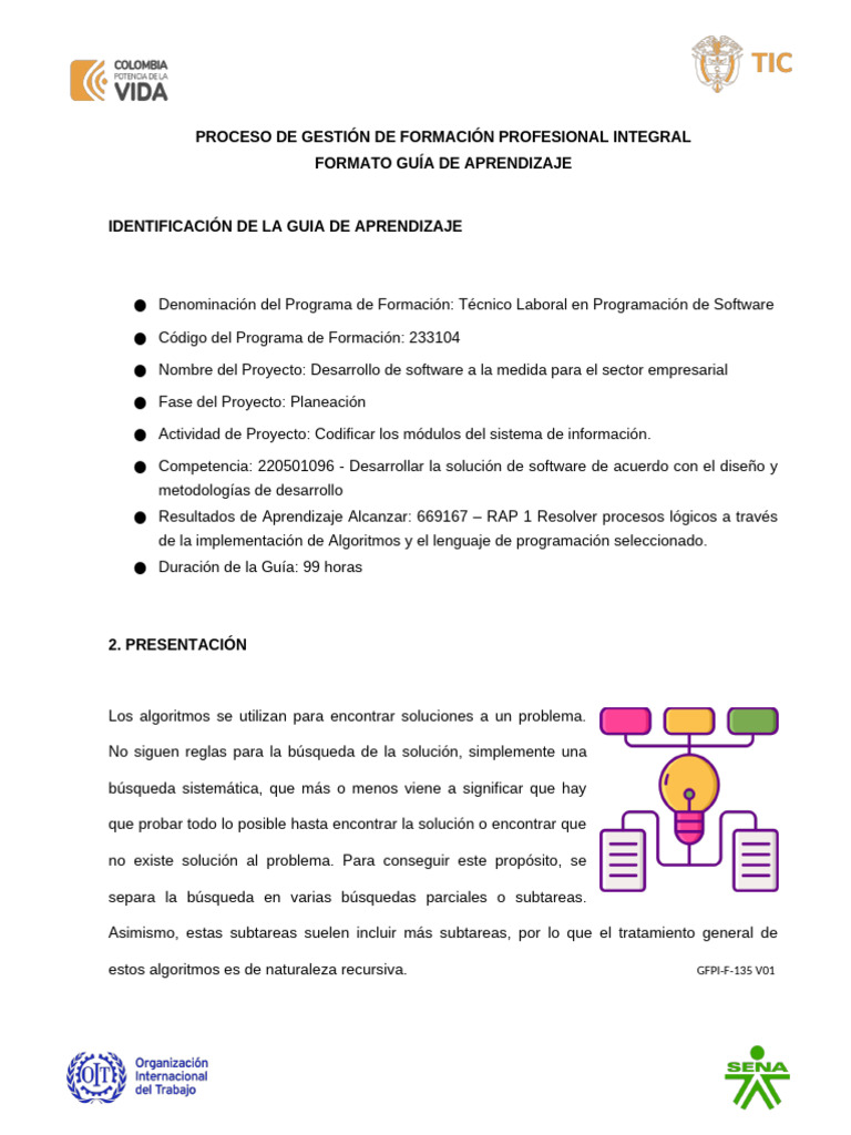 Guia_de_Aprendizaje3_Algoritmia | PDF | Lenguaje de programación | Programa de computadora